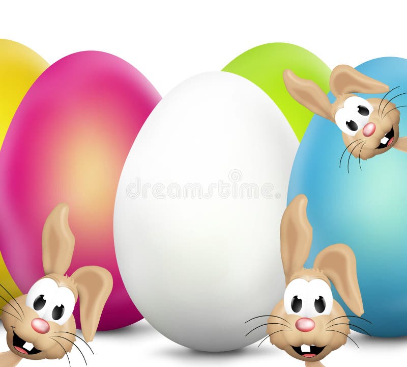 Easter Time Colorful Design Stock Illustration - Illustration of happy ...