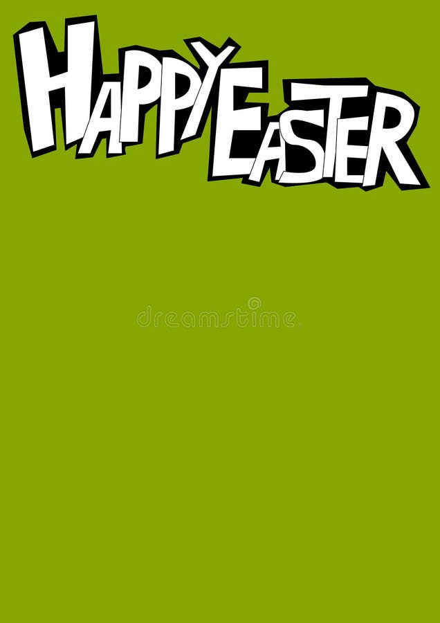 Happy Easter time on Card. stock illustration. Illustration of time ...