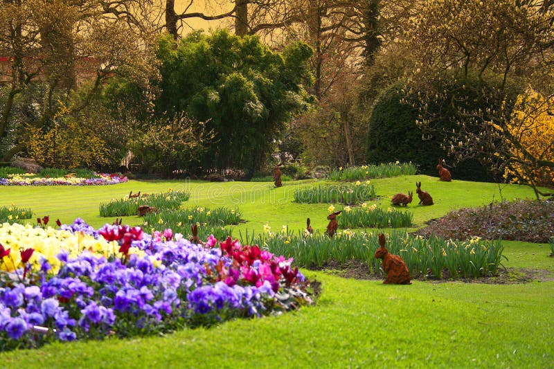 Easter Scenery stock image. Image of field, bunny, bunnies - 685641