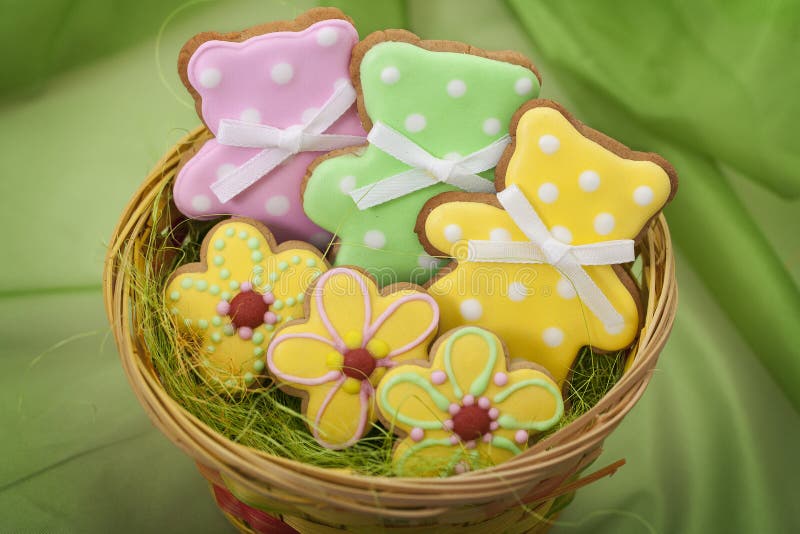 Easter Traditional Gingerbread Cookies Stock Photo - Image of group ...