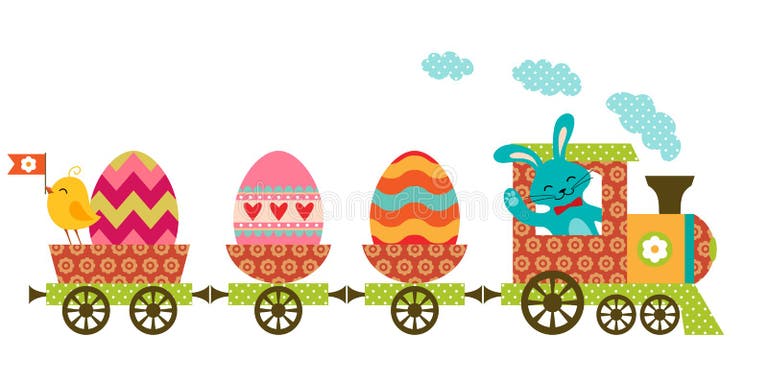 Easter train stock vector. Illustration of patchwork - 29493961