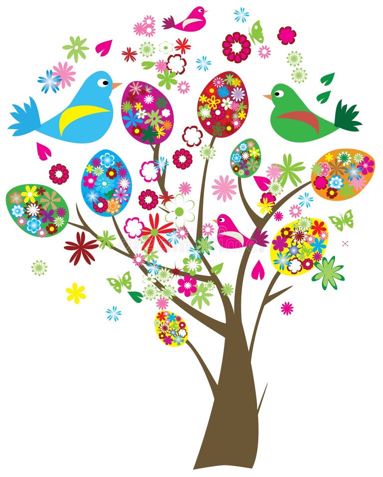 Cartoon Easter Tree Eggs Stock Illustrations – 2,919 Cartoon Easter ...