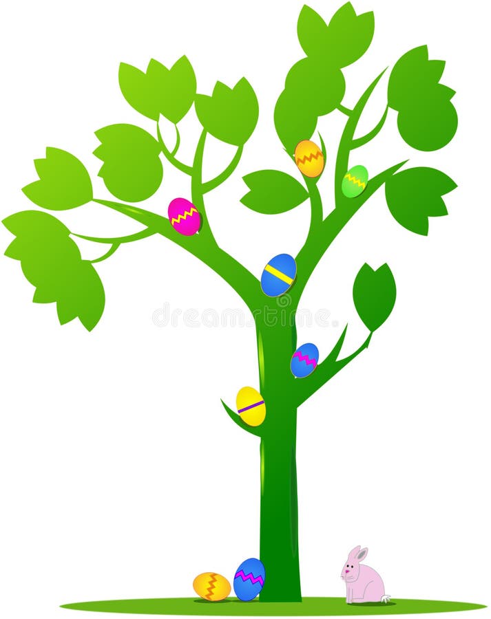 Easter tree stock illustration. Illustration of green - 23595769