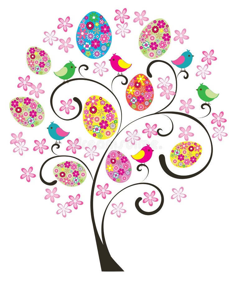 Easter tree stock vector. Illustration of easter, nature - 13321369