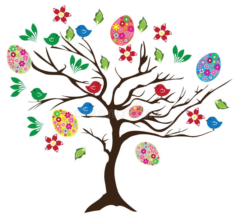 Easter tree stock vector. Illustration of easter, nature - 13321369