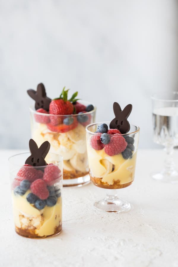 Easter Trifle stock image. Image of custard, easter - 260796149