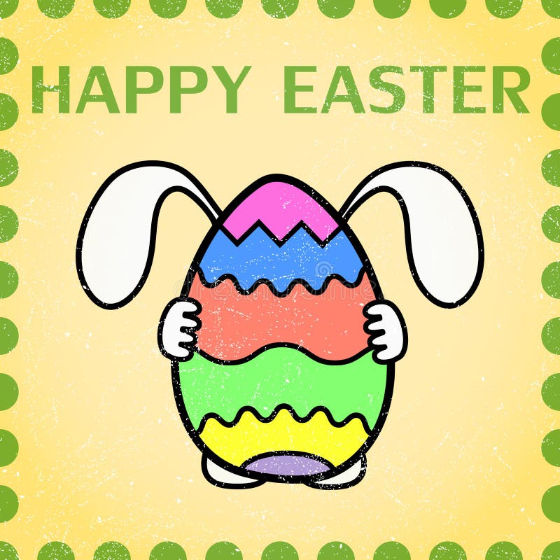 Easter vintage card. stock vector. Illustration of easter - 67174031