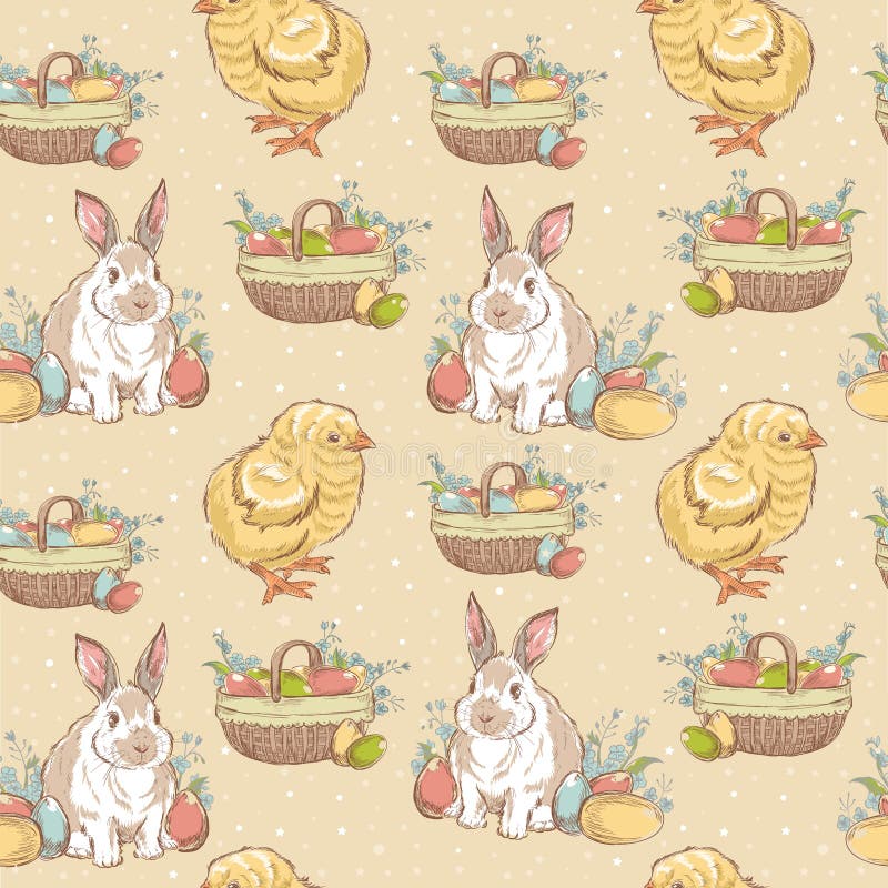 Easter vintage card. stock vector. Illustration of cute - 29426864