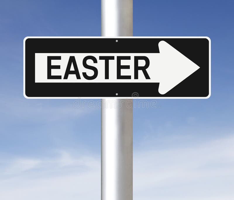 Easter this Way stock image. Image of sunday, road, arrow - 49621889