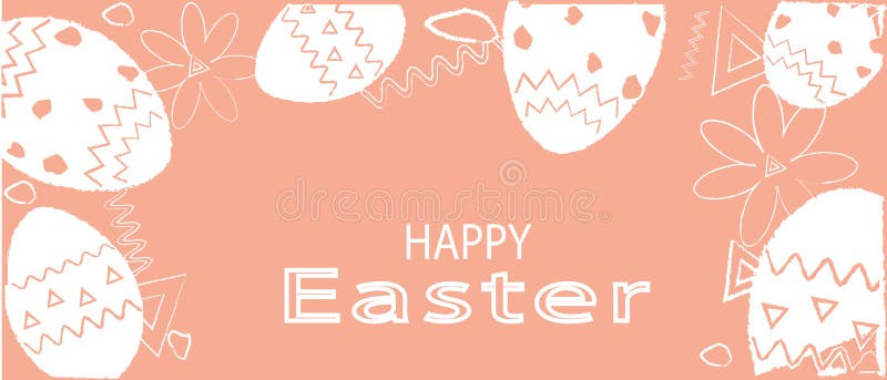 Easter Web Banner with Colorful Painted Easter Eggs. Easter Eggs with ...