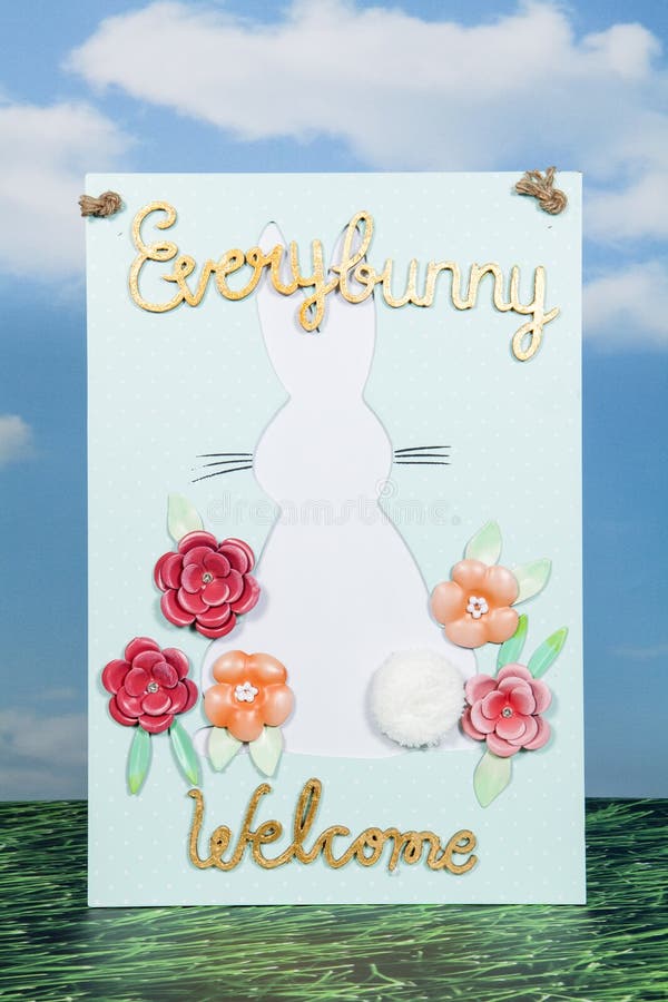 Easter Welcome stock photo. Image of decoration, christian - 75546372