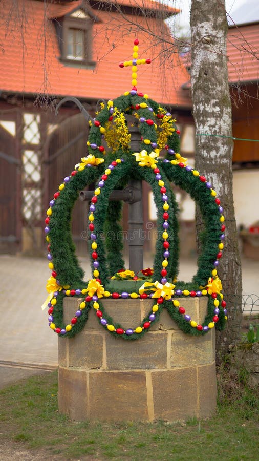 Easter Well stock image. Image of bavaria, european, symbol - 52043975
