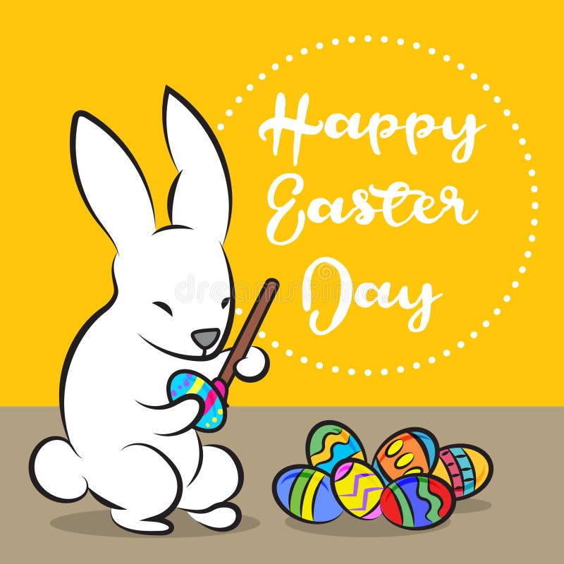 Easter stock vector. Illustration of paint, holiday, animal - 90752211