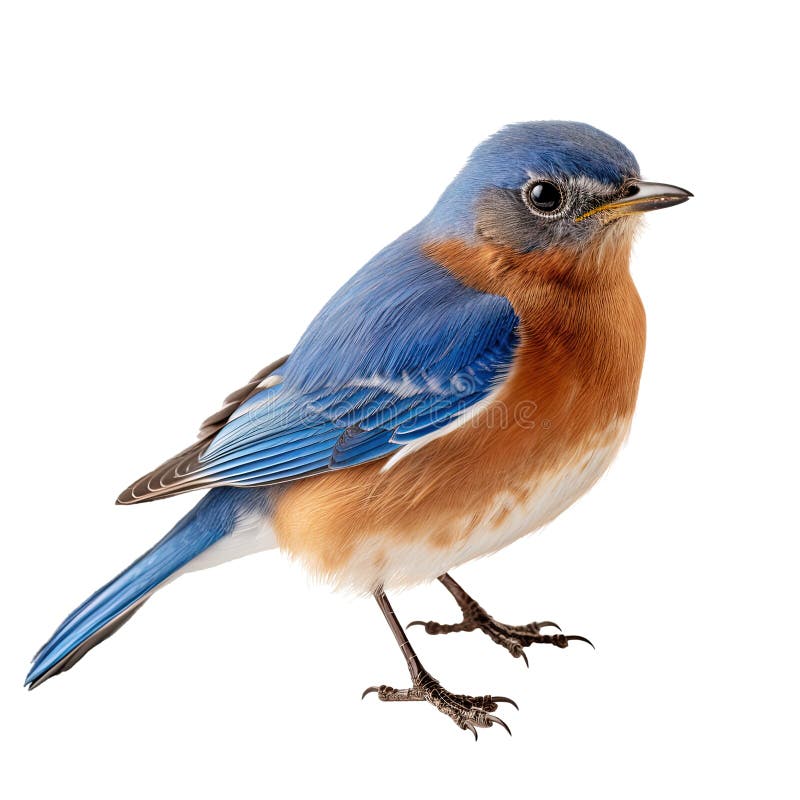 Eastern Bluebird Isolated on White Background . AI Generated ...