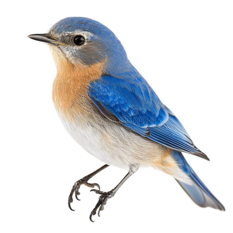 Eastern Bluebird Vibrant Plumage Isolated on White Background Stock ...