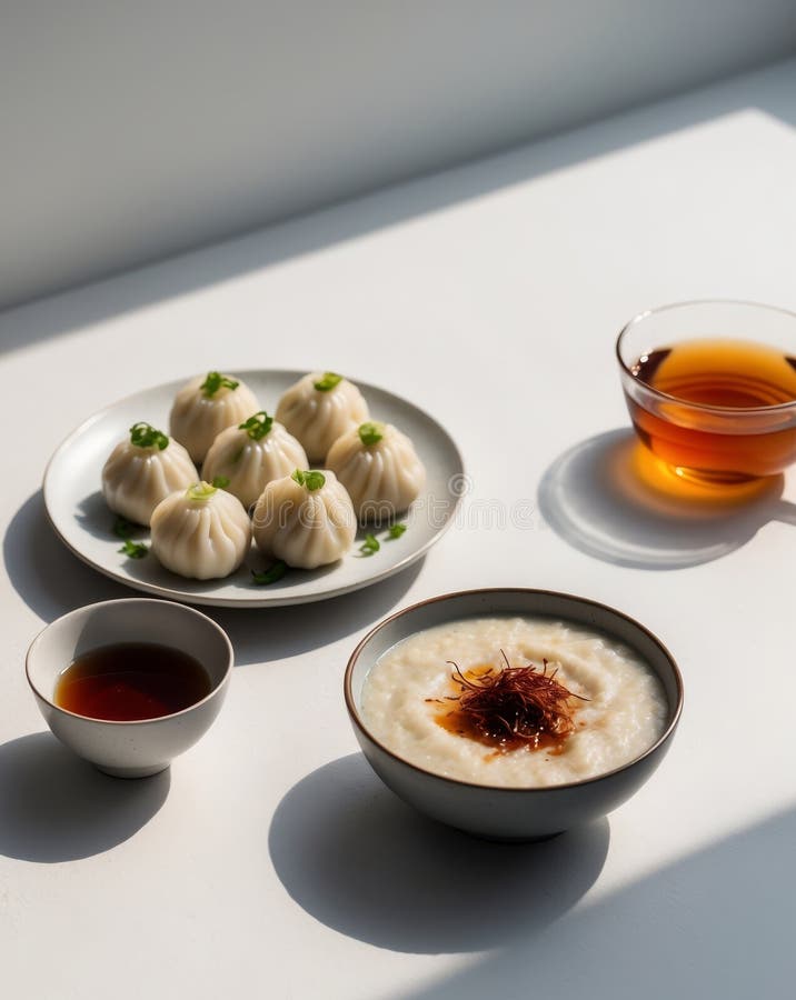 Eastern Breakfast Foods with Natural Lighting Stock Photo - Image of ...