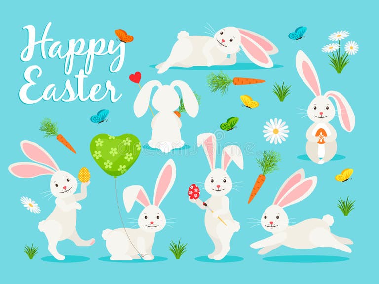 Eastern Bunny Banner Design Stock Vector - Illustration of banner ...