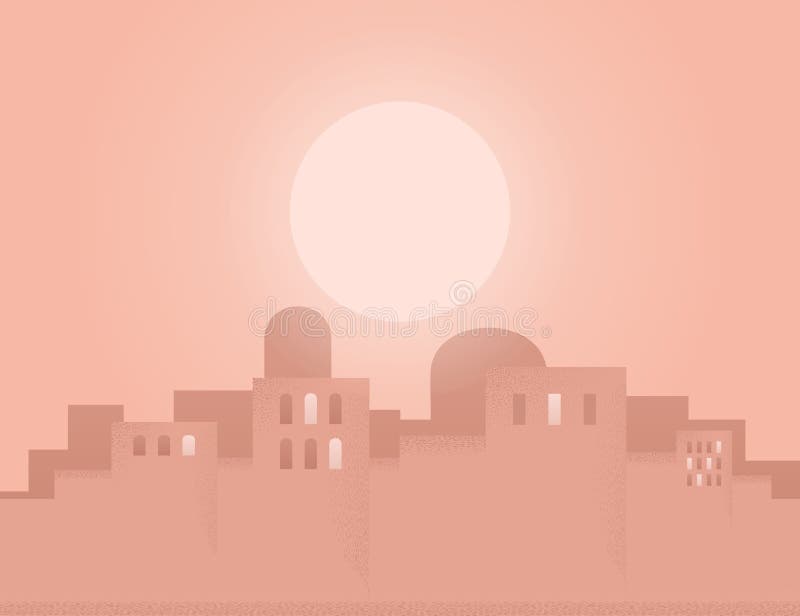 Eastern city stock vector. Illustration of city, industry - 77087838