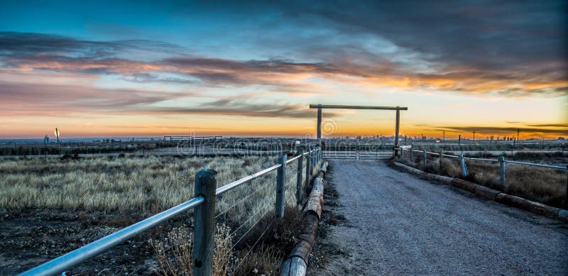 Eastern Colorado sunset stock image. Image of horizon - 128862543