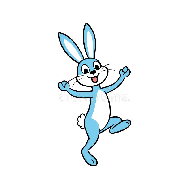 Eastern Cottontail Rabbit Dancing Icon Vector Stock Vector ...