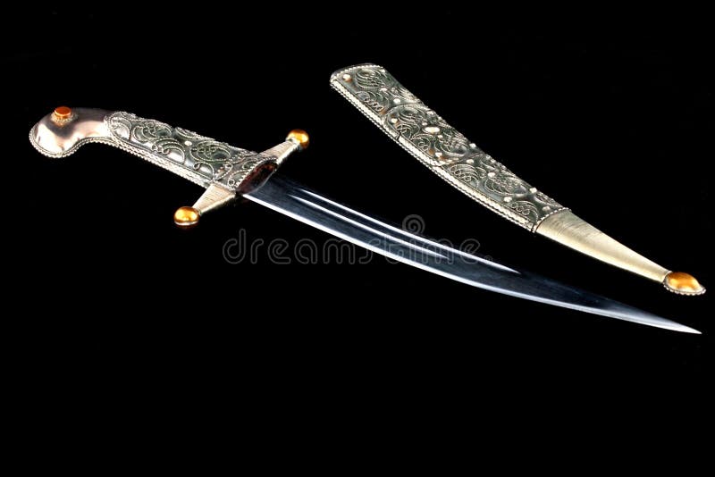 Eastern dagger with sheath stock image. Image of dagger - 13418599