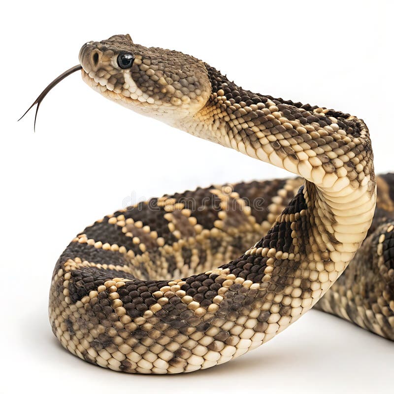 Eastern Diamondback in Transparent Background Closeup of a Boa ...