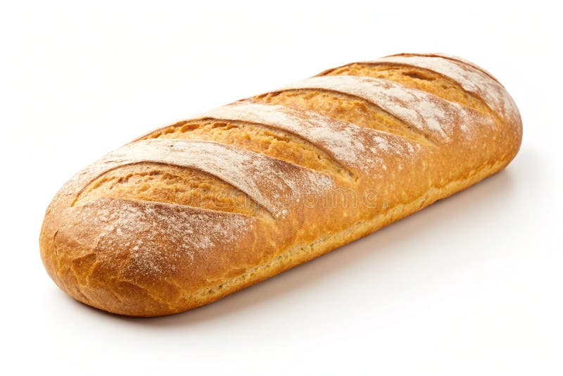 Eastern Europe Long Loaf Bread on a White Background Stock Image ...