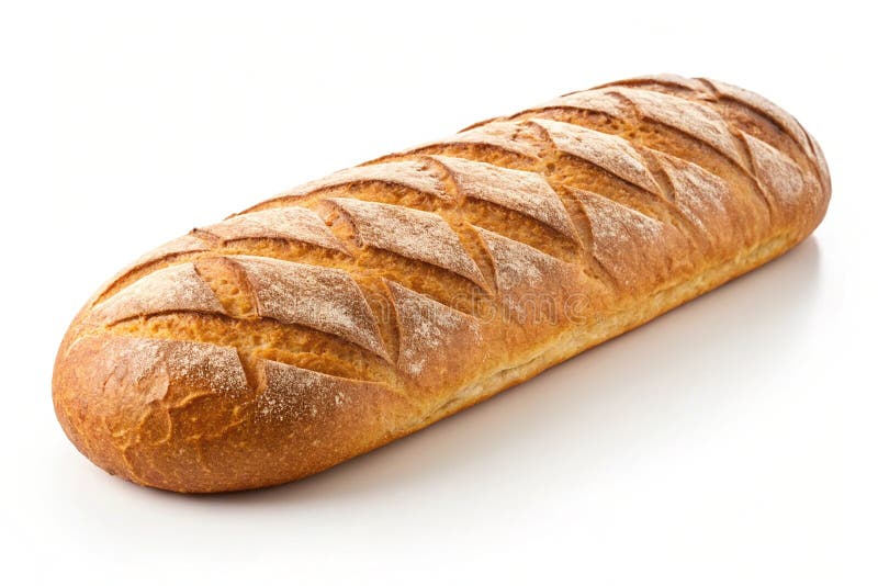 Eastern Europe Long Loaf Bread on a White Background Stock Photo ...