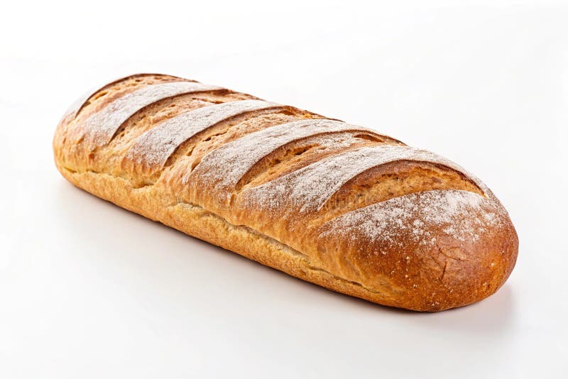 Eastern Europe Long Loaf Bread on a White Background Stock Image ...