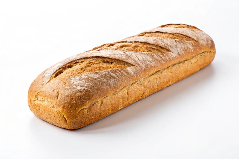 Eastern Europe Long Loaf Bread on a White Background Stock Photo ...