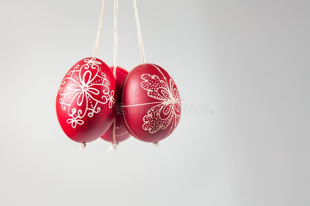 Eastern Handmade Traditional Eggs Hanging on Rope Stock Photo - Image ...