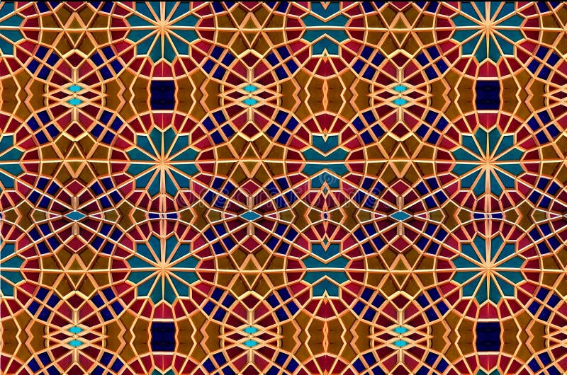 Old Eastern Mosaic on the Wall, Uzbekistan Stock Image - Image of ...