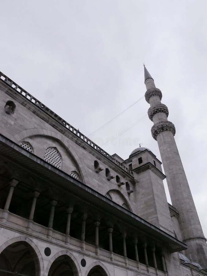 The Eastern Mosque with a Round Dome and Minaret Stock Photo - Image of ...