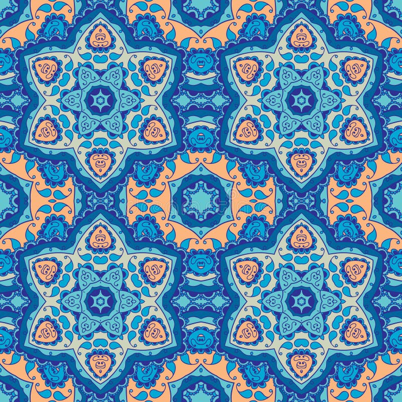 Eastern Ornament, Seamless Pattern Stock Vector - Illustration of ...
