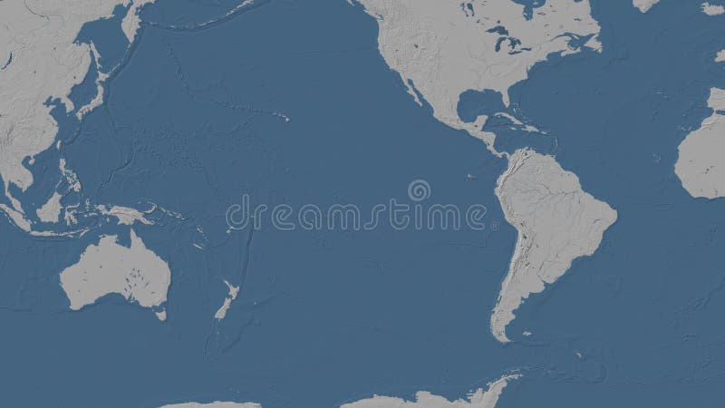 Eastern Pacific Ocean. Bounding Box. Steel Blue Map Stock Illustration ...