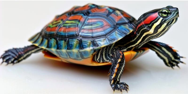 Eastern Painted Turtle Displays Its Strikingly Colorful Shell and ...