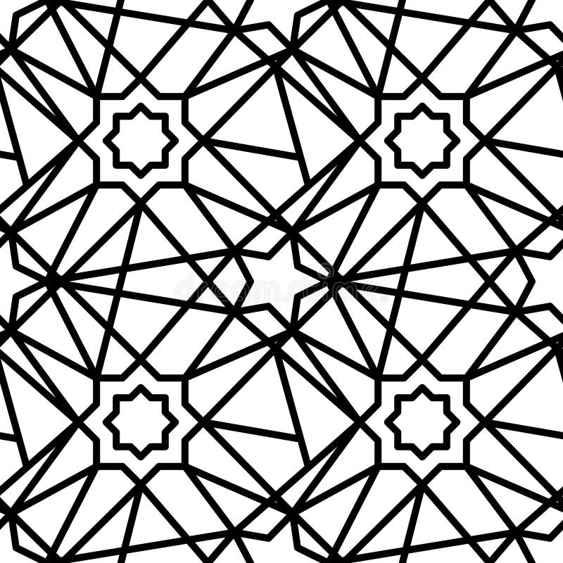 Eastern Pattern. Vector Pattern on White Isolated Background Stock ...