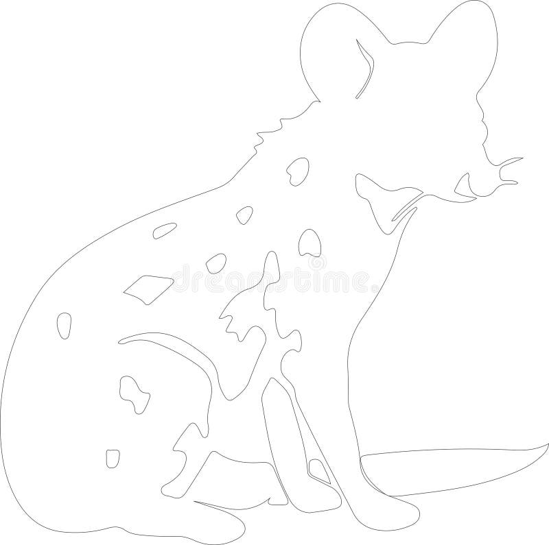 Eastern Quoll Outline Silhouette Generative Ai Stock Vector ...