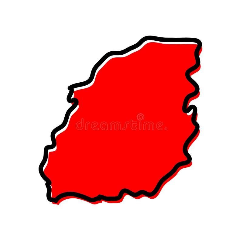 Eastern Region of Ghana Vector Map Graphic Stock Vector - Illustration ...