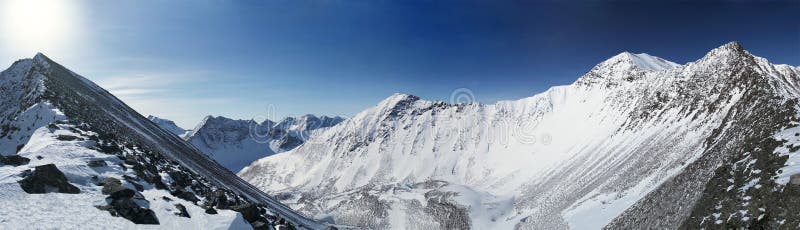 Panorama of Eastern Sayan Mountains. Altai Stock Photo - Image of ...