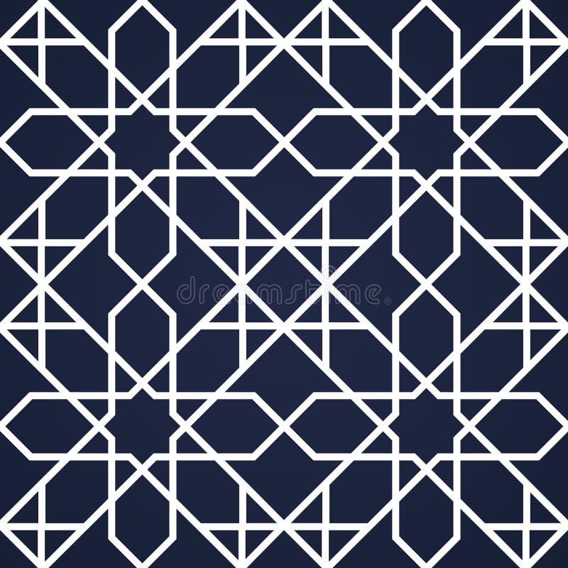 Eastern Seamless Pattern. Asian Geometric Background. Dark and White ...
