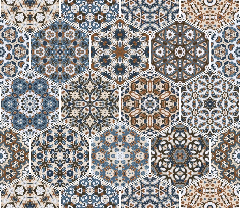 Eastern Seamless Pattern Tiles Stock Vector - Illustration of ...