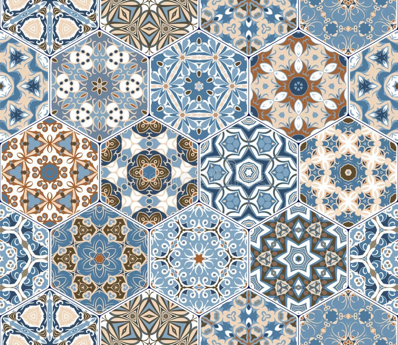 Eastern Seamless Pattern Tiles Stock Vector - Illustration of intricate ...