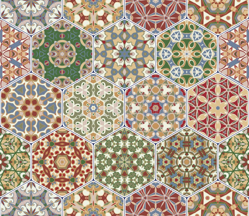 Eastern Seamless Pattern Tiles Stock Vector - Illustration of intricate ...