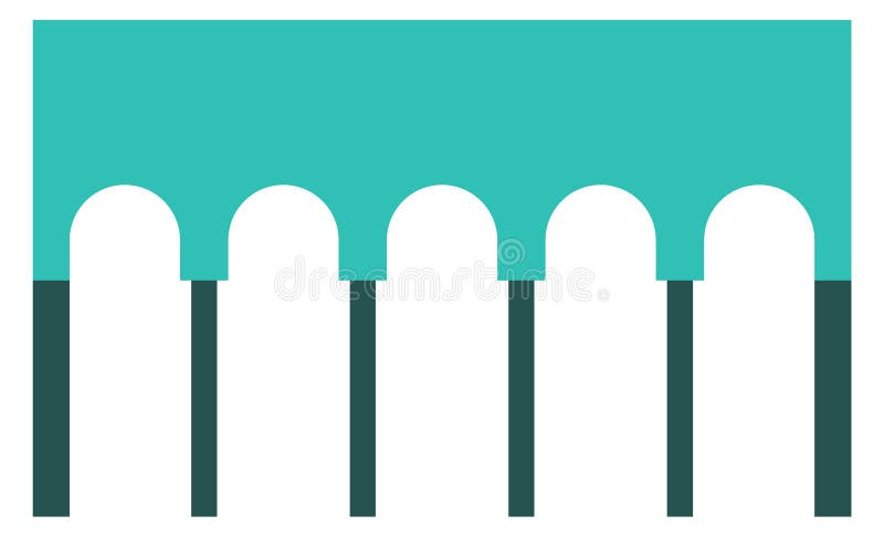 Eastern Stone Arch Element. Building Gallery Pillars Stock Vector ...