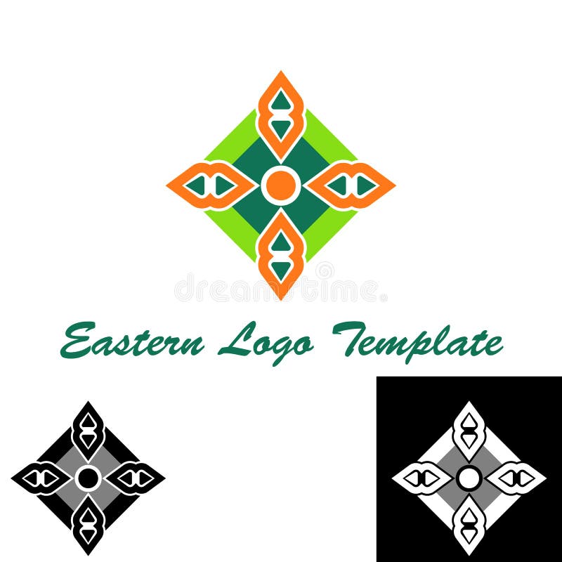 Eastern Style Geometric Logo Design Stock Vector - Illustration of ...