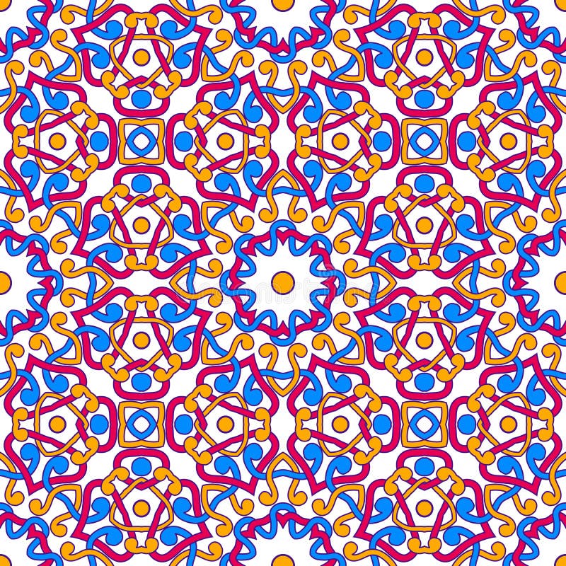 Eastern Style Traditional Arabesque Seamless Pattern Stock Vector ...