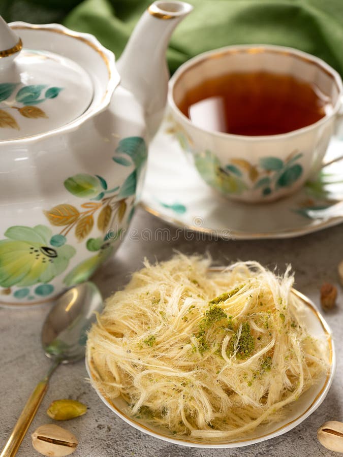 Eastern Sweets - Soft Pashmak Halva on a Platter, in the Form of Round ...