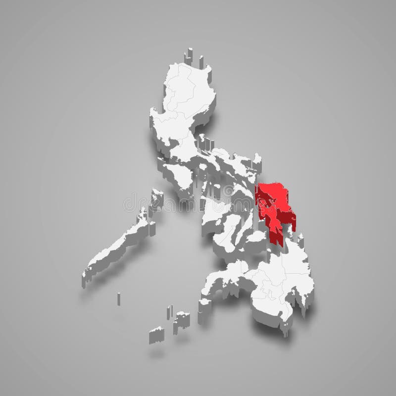 Eastern Visayas Region Location within Philippines 3d Map Stock Vector ...