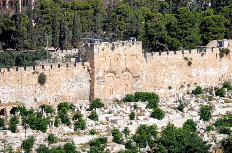 The Eastern Wall of the Old City of Jerusalem and the Golden Gate ...